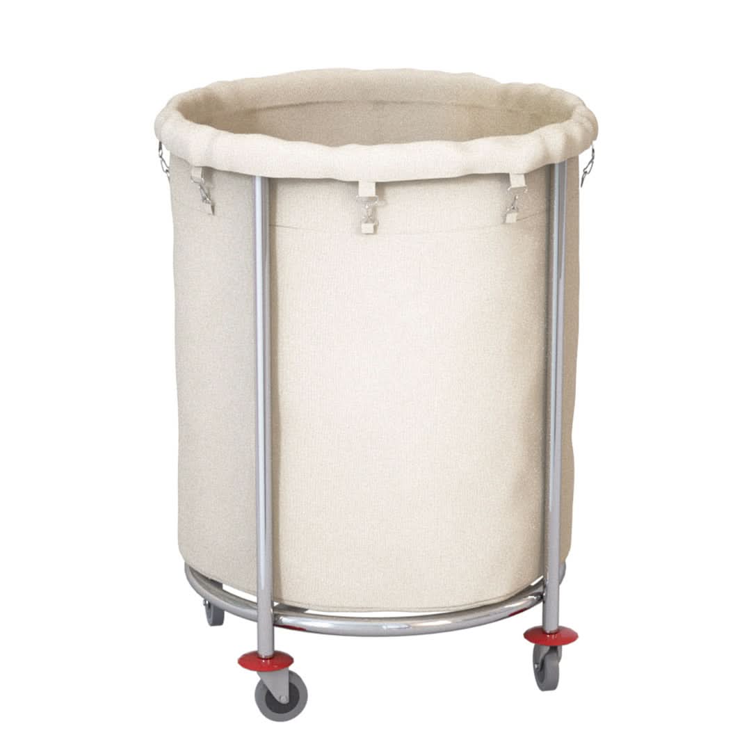 Soga Soga Stainless Steel Commercial Round Soiled Linen Laundry Trolley ...