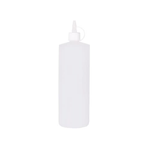 CHEF INOX SQUARE WIDE MOUTH SQUEEZE BOTTLE GRAD 800ml CLEAR ...