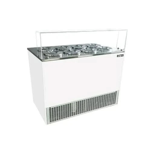 Gelato Showcase - Pozzetti 8 pans Display