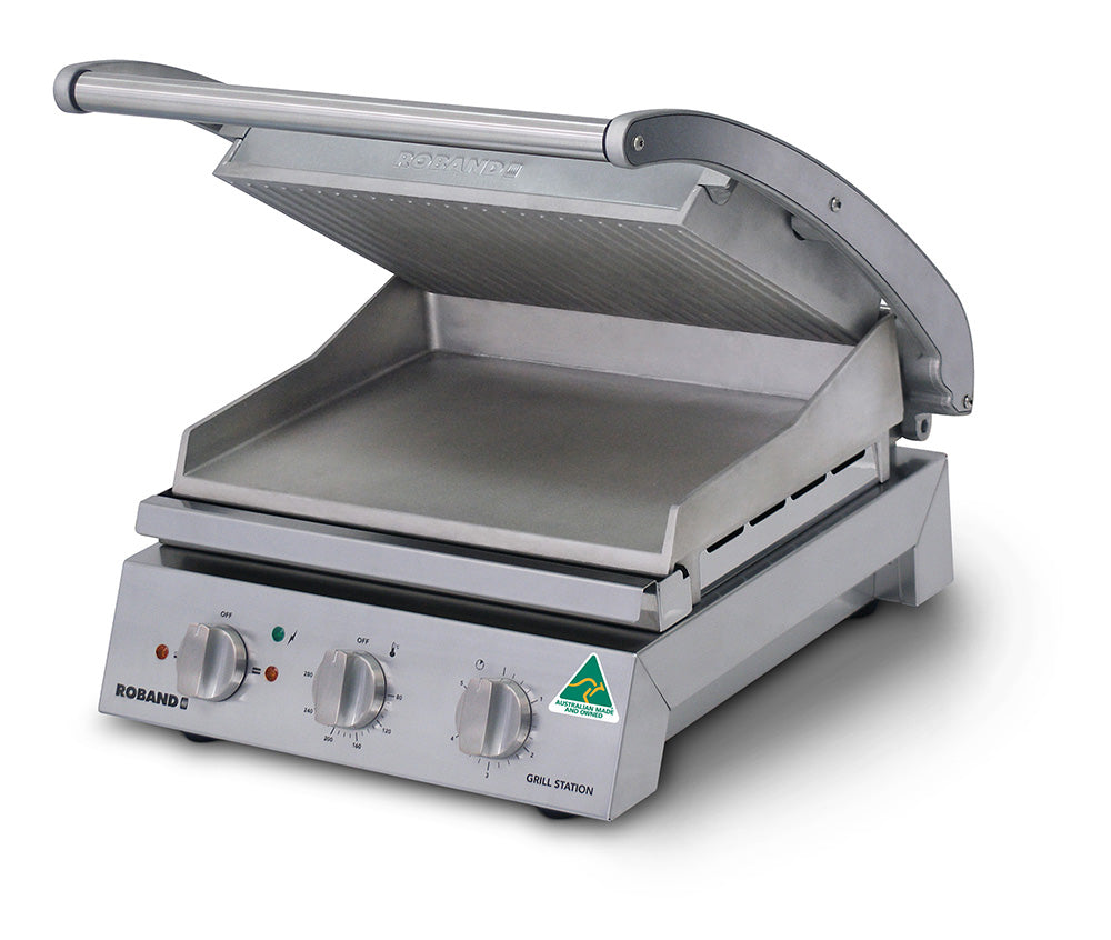 Roband Grill Station 6 slice, ribbed top plate, 9.6 Amp GSA6