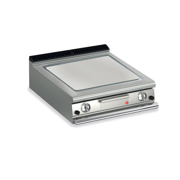 Baron Two burner, bench model gas fry top with smooth mild s