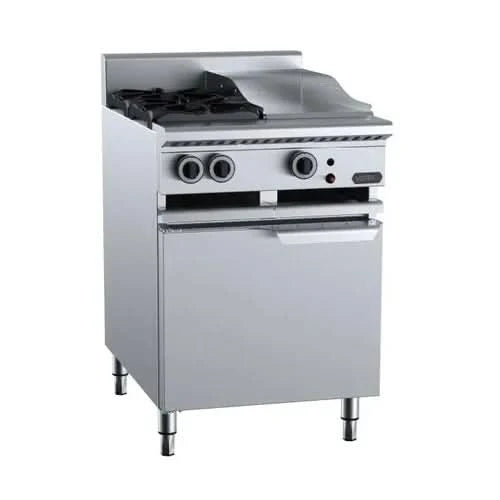 VERR Combination Two Open Burners & 300mm Grill Plate Cabinet Mounted