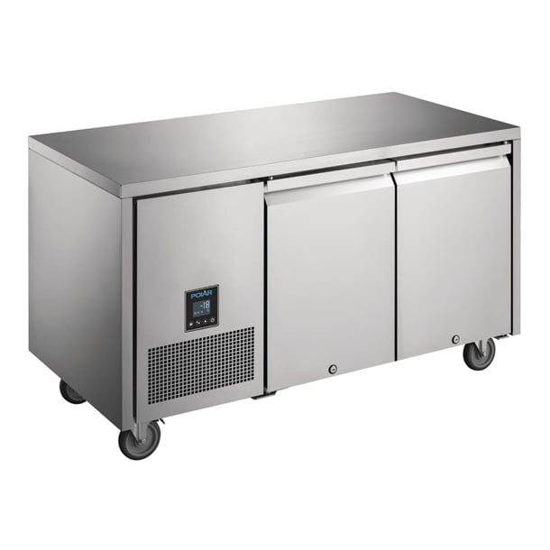 Polar U Series 2 Door Counter Freezer - 196Ltr | Hospitality