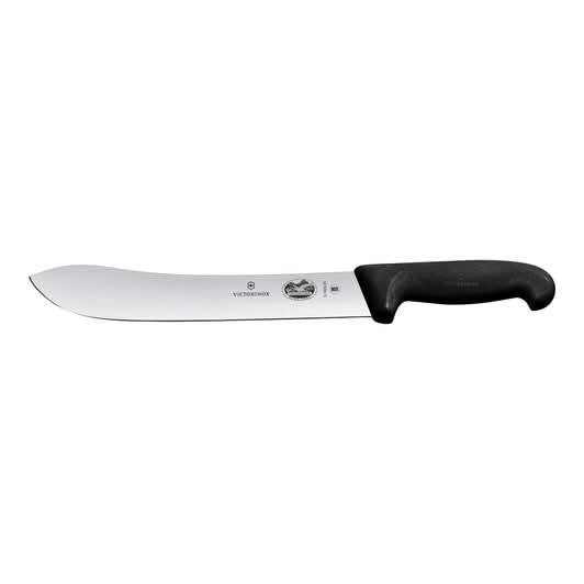 Victorinox Butchers Knife,36cm Wide Tip Blade,Fibrox - Black ...